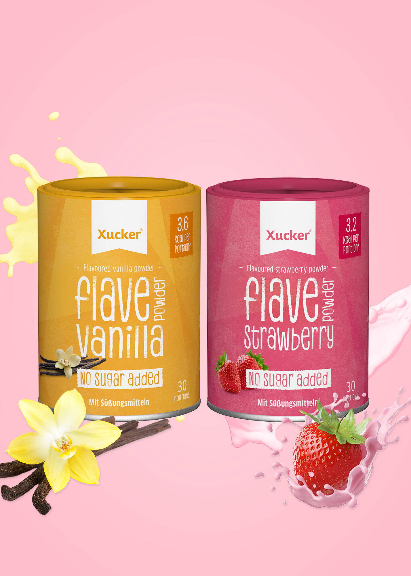 Flave Powder Strawberry & Vanilla: Geschmackspulver mit Erdbeer ...